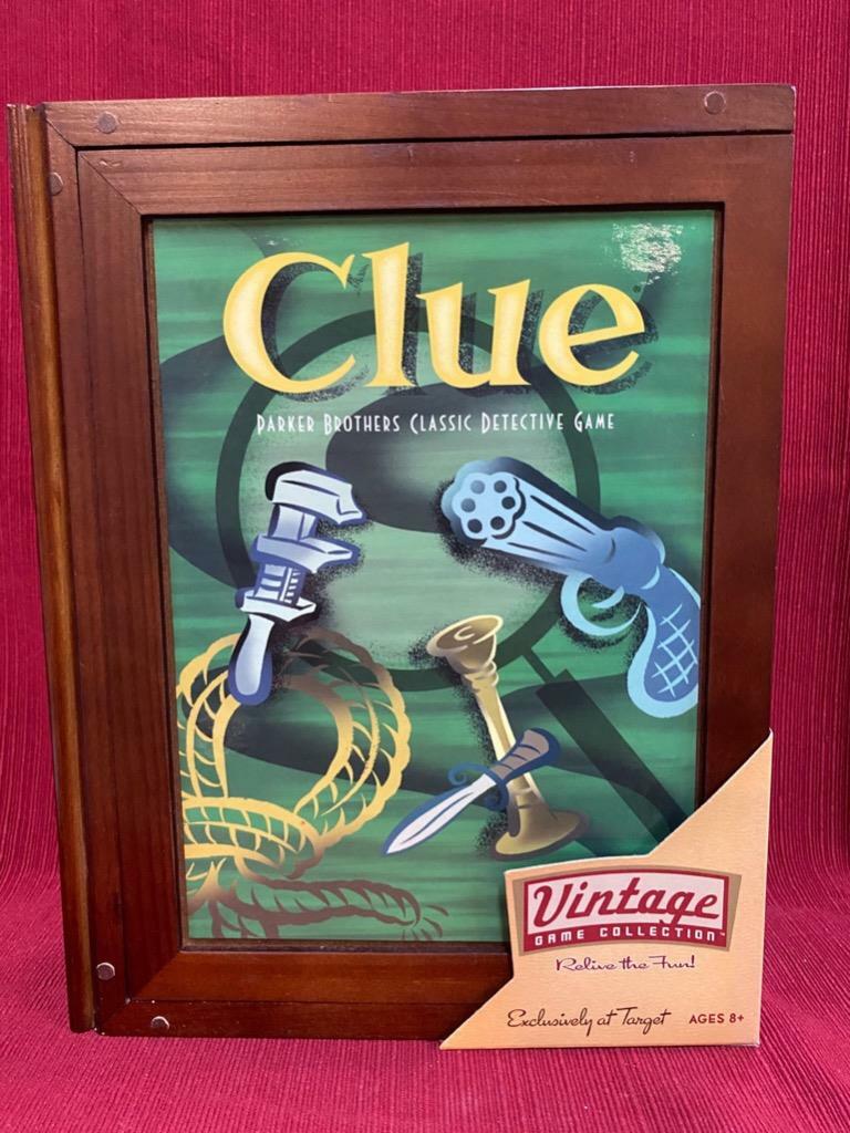 CLUE Vintage Game Collection in OPEN WOOD BOX SEALED INSIDE | eBay