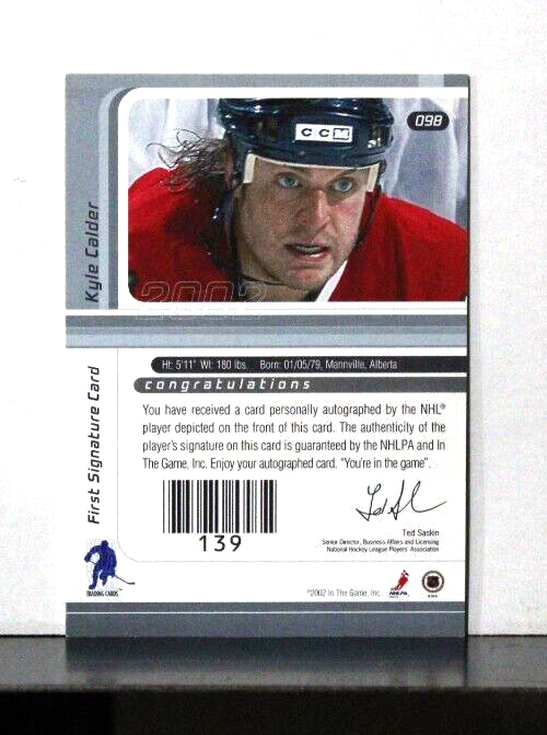 2001-02 In the Game Be A Player Signature Series Autograph #098 Kyle ...