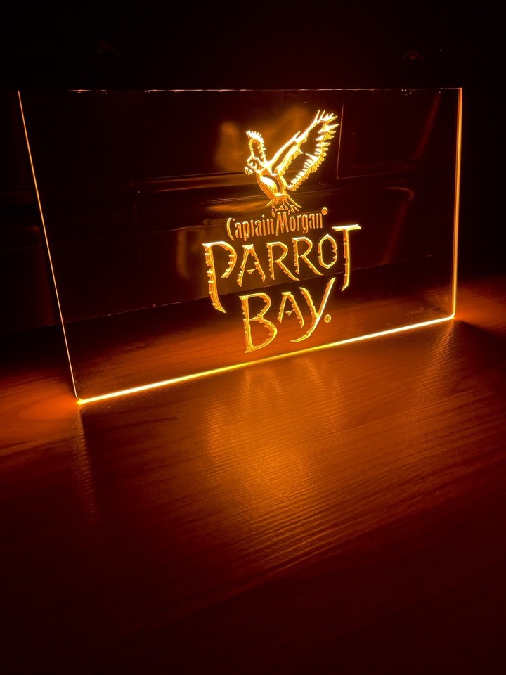 CAPTAIN MORGAN PARROT BAY LED NEON LIGHT SIGN 8x12 | eBay