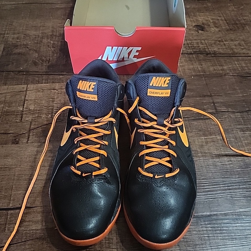 Nike Men's Overplay VIII 637382-021 Orange Basketball Shoes Sz 10 With ...
