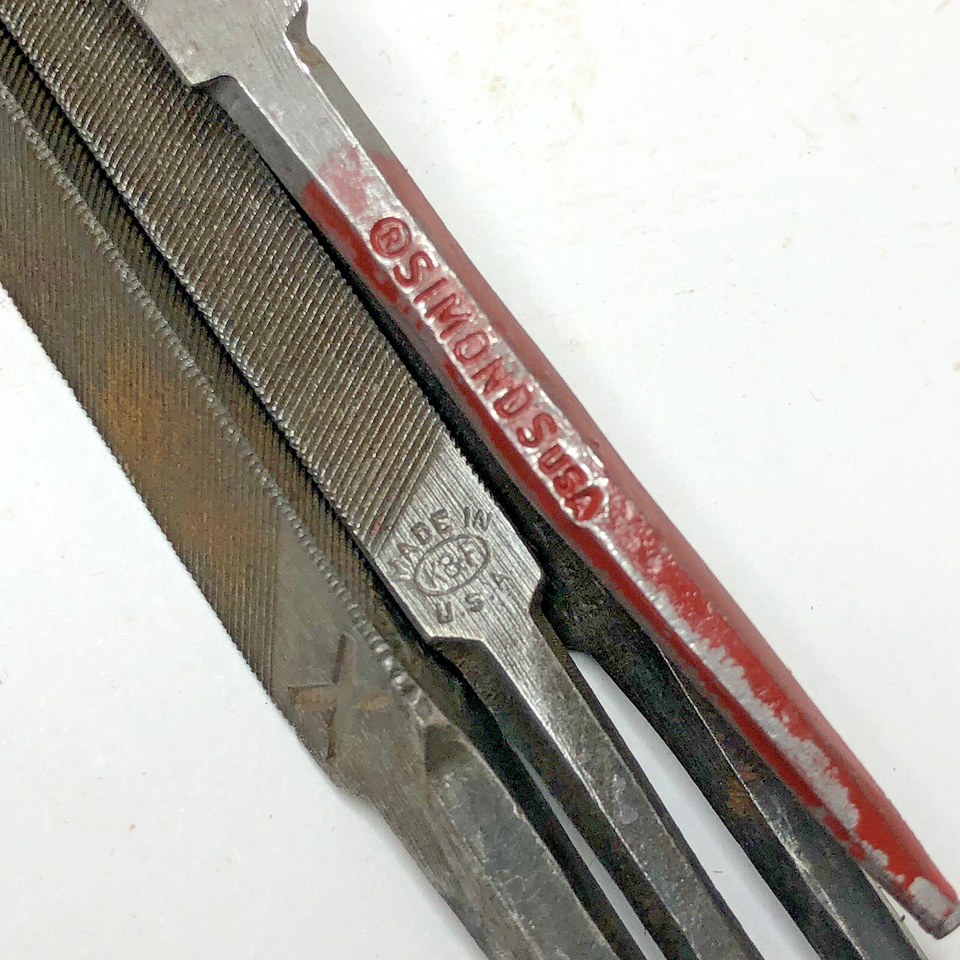 Vintage Mix Lot 24 Rat Tail File Round Triangle Nicholson Simond K&F ...