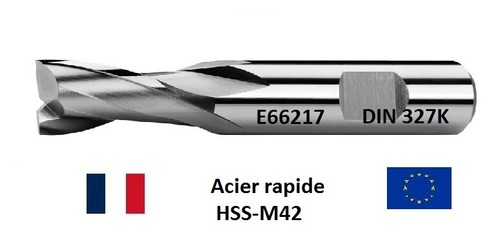 Fraise 2 Tailles - 2 Dents QC-SC Weldon HSSCo8% Ø 6X6X8X52 Z2 ...