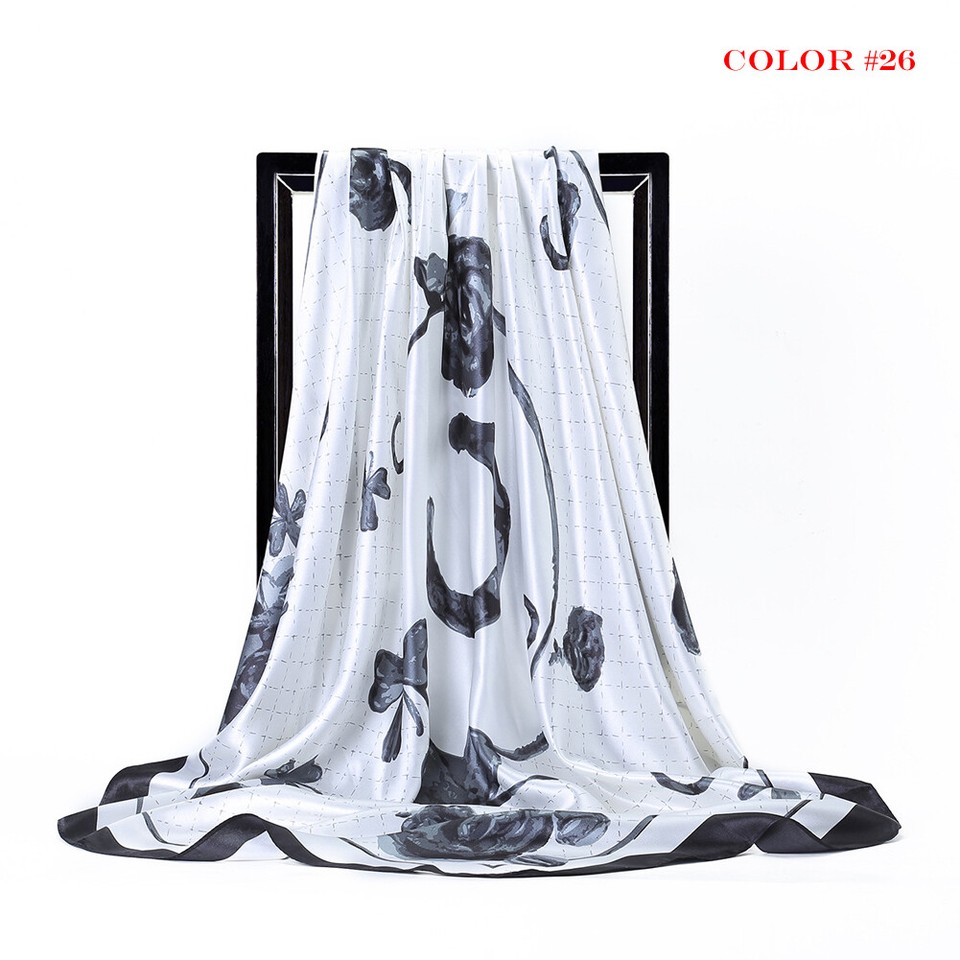 Women's Scarf Silk felling Square Head Scarfs 35"*35"(120 Styles) SHIP ...
