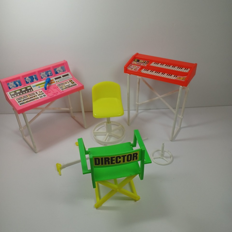 1986 Barbie Rockers Doll RECORDING STUDIO Playset Keyboard Mixer ...