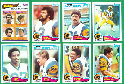 1982 TOPPS LOS ANGELES RAMS TEAM SET NM CROMWELL x2 FRANCE YOUNGBLOOD ...