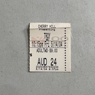 Movie Ticket Stub -- AMC Cherry Hill NJ Theater 05/14/2004 Troy ...
