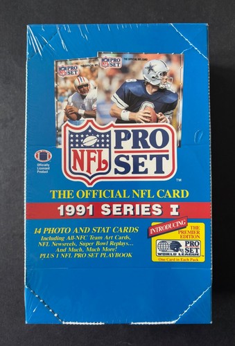 1991 Pro Set Football Series 1 Factory Sealed 36 Pack Box - 14 Cards ...