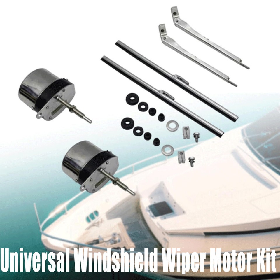 Universal Windshield Wiper Motor Set Hot Street Rod For Jeep Boat ...