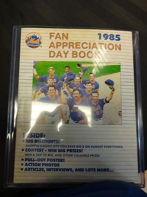1985 New York Mets Fan Appreciation Day Book Shea Stadium | eBay