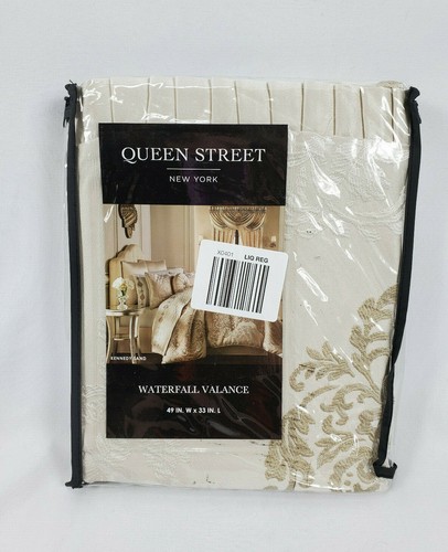 Queen Street New York Kennedy Sand Waterfall Valance, 49"x33" | eBay