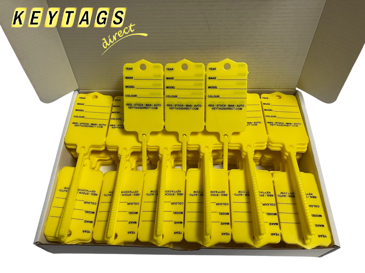 Car Key Tags with Locking Tail For Vehicle Identification - 10, 50,100 ...