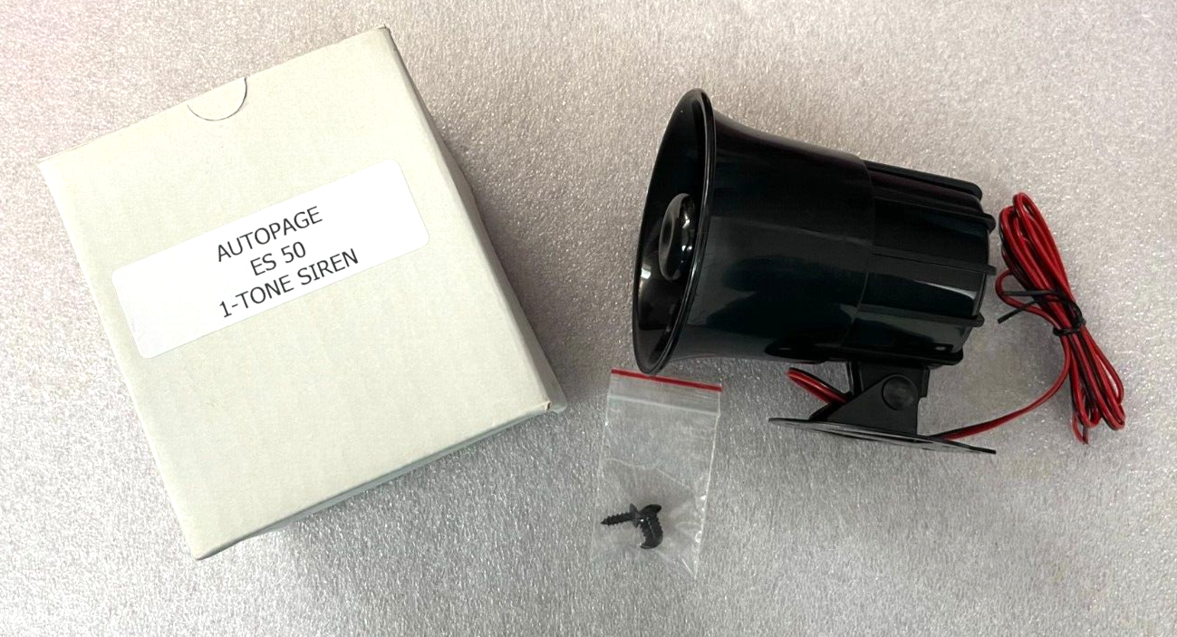 NEW AutoPage ES 50 Universal 12v DC Car Alarm Security 1-Tone Siren 1 ...