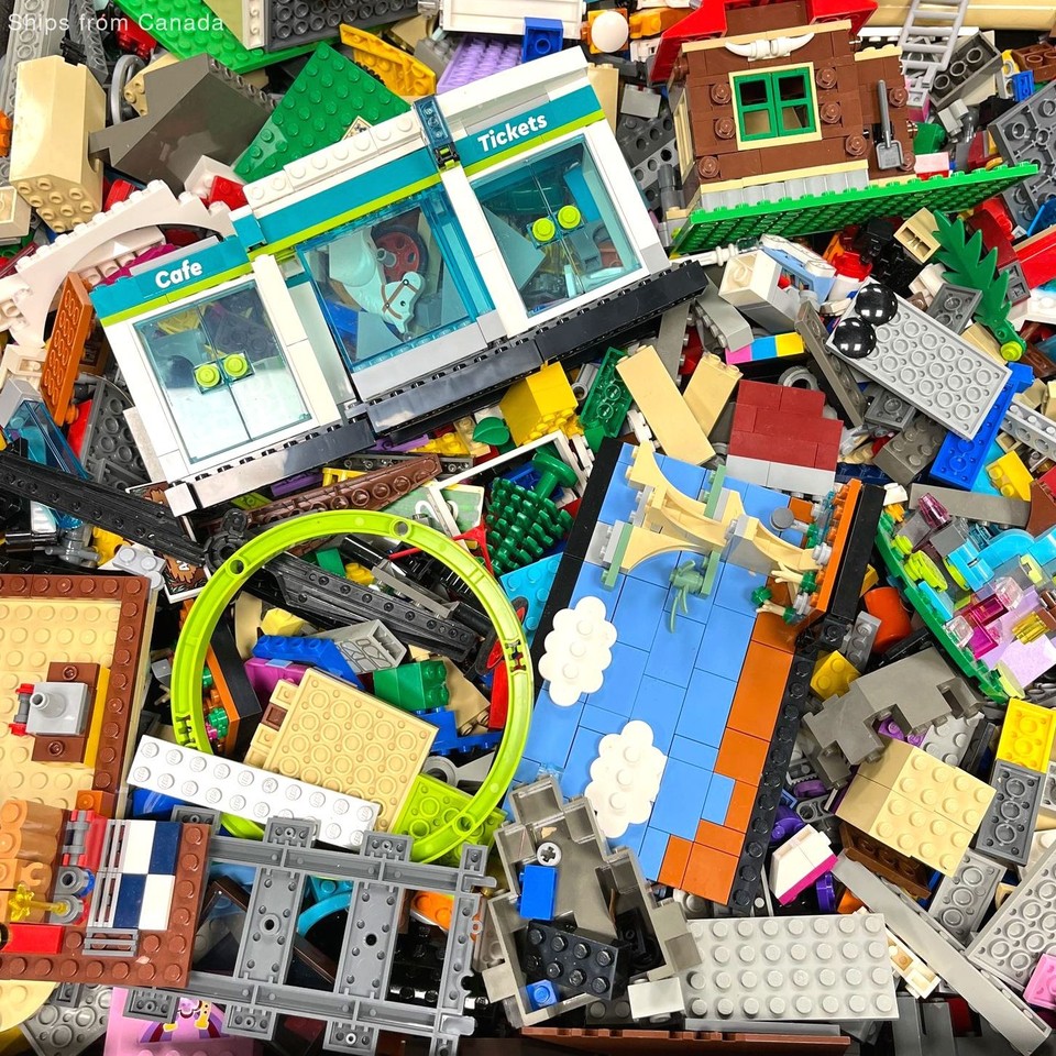 18.4 Lbs. of Unsorted Bulk LEGO and non-LEGO Bricks, Pieces, and Parts ...