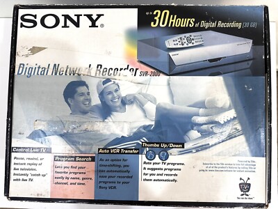 SONY SVR-2000 TiVo DVR Digital Recorder w Remote Upgraded Ethernet +160 ...