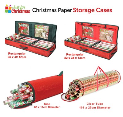 Christmas Xmas Wrapping Paper Storage Bag Gift Wrap Decoration Tidy ...