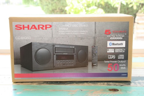 Sharp CD-BH350 Micro Audio Component System 5 CD Changer, Bluetooth FM Radio NEW | eBay