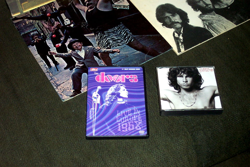 THE DOORS 6 LP LOT w S/T (w LIGHT MY FIRE), STRANGE DAYS, DOORS 13, DVD ...