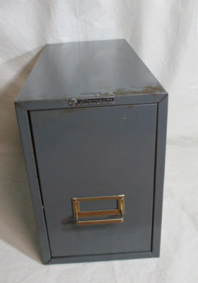 SteelMaster Gray Metal Card File Cabinet Follower Block 16 L x7 1/2 W x ...