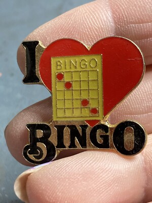I Love Bingo Lapel Pin Vest Collectible EUC K517 | eBay