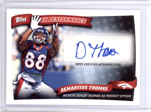 DEMARYIUS THOMAS 2010 TOPPS PEAK PERFORMANCE AUTO BRONCOS | eBay
