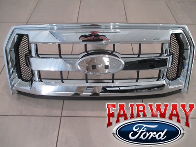 15 thru 17 F-150 OEM Genuine Ford Parts Chrome and Mesh Grille Grill w ...