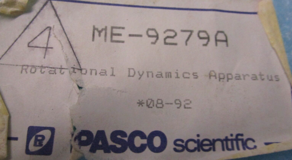 PASCO SCIENTIFIC ROTATIONAL DYNAMICS ME-9279A KIT | eBay