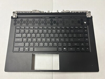 GENUINE DELL ALIENWARE PALMREST US Backlit KEYBOARD Touchpad V33YN ...