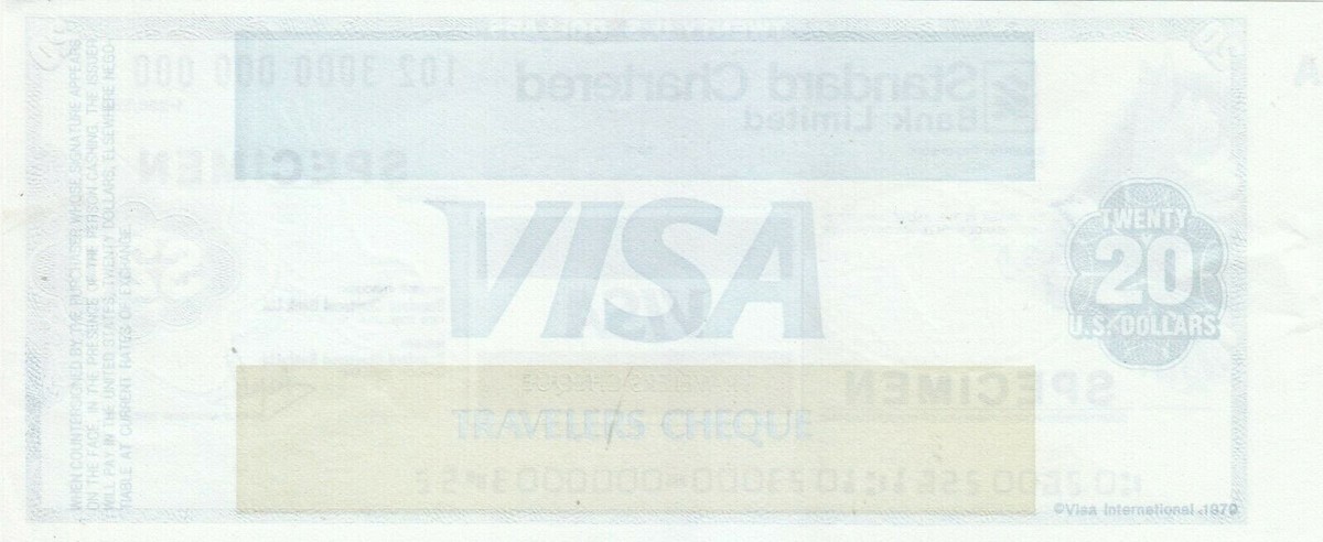 Traveler S Check Sample