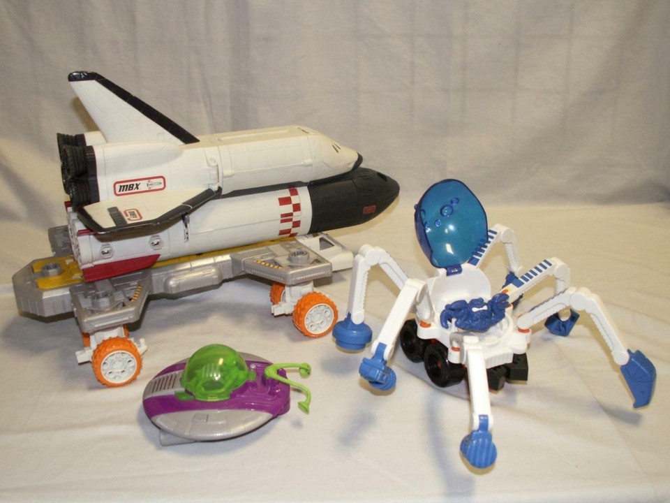 MBX Mega Rig Space Shuttle Mission Set Spider Rover Fisher Price Mattel ...