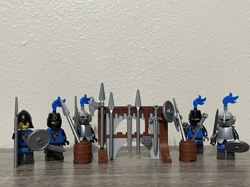 5 Lego Black Falcon Knight Minifigures With Weapons Rack | eBay