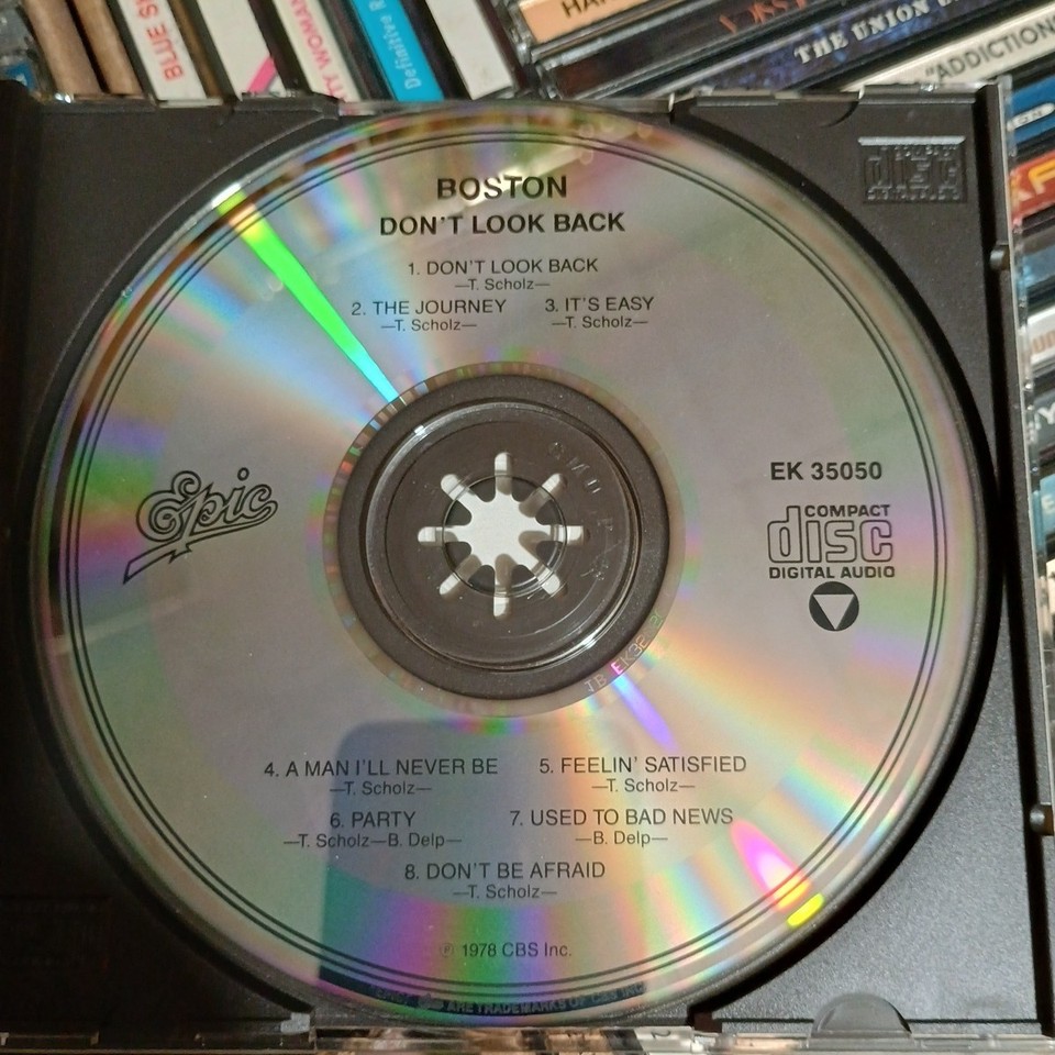 B - Don't Look Back by Boston (CD, 1986, Sony Music Distribution (USA ...