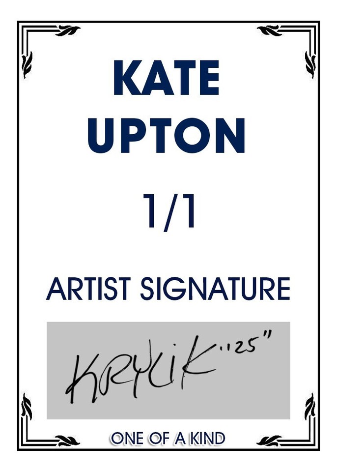 Kate Upton Celebrity White 1/1 Original One Of A Kind Card Artist ...