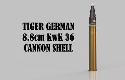TIGER TANK 8.8CM KwK CANNON SHELL Plastic Rep 90cm tall | eBay UK