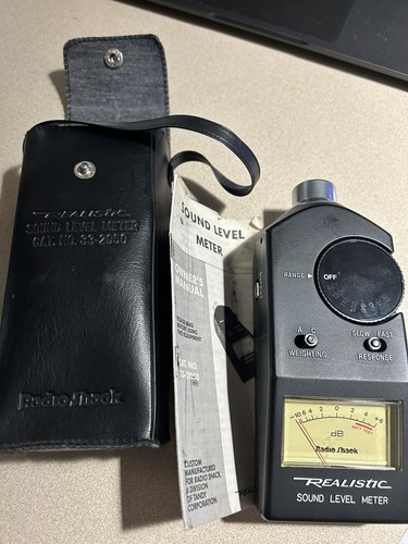 Realistic Sound Level Meter 33-2050 Radio Shack with Case Owners Manual ...
