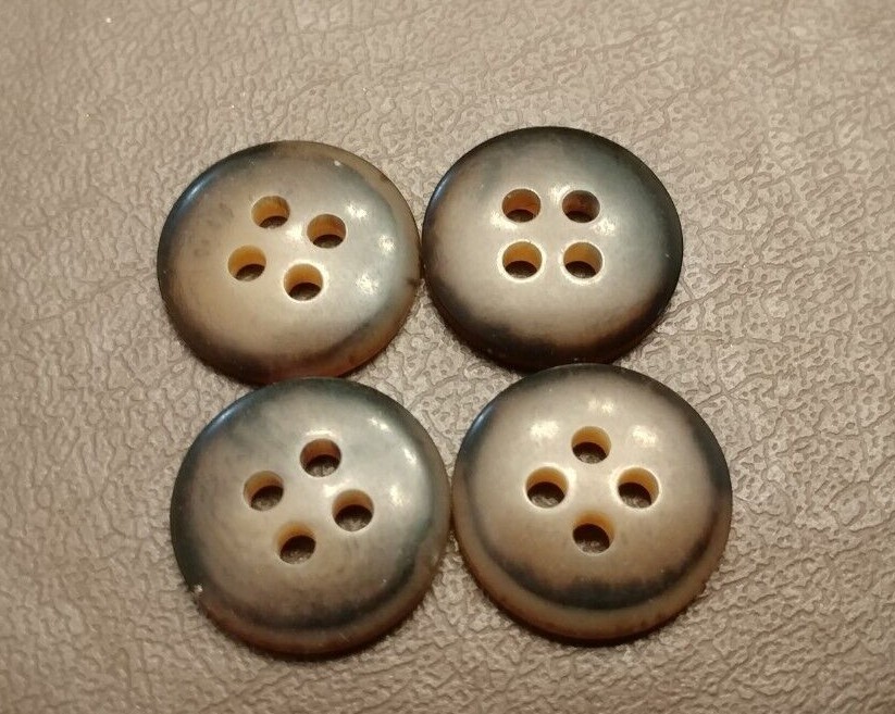 4 pack Brown 4-hole Flat Round 1.5cm Buttons | eBay