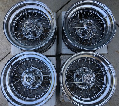 1981 Weld STAR WIRE Chrome 15x8” 30 Spoke Rims Uni-Lug Bolt Pattern ...