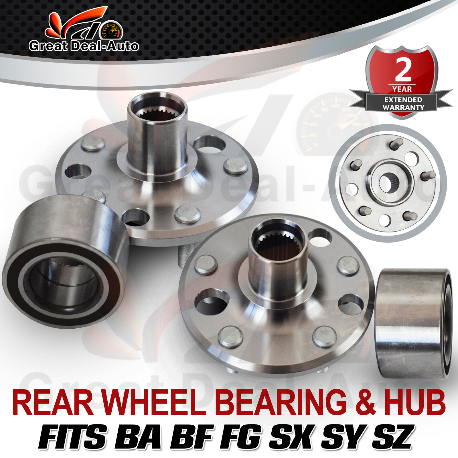 2 Rear Wheel Bearing Hubs Kit for Ford Falcon BA BF FG Territory SX SY ...