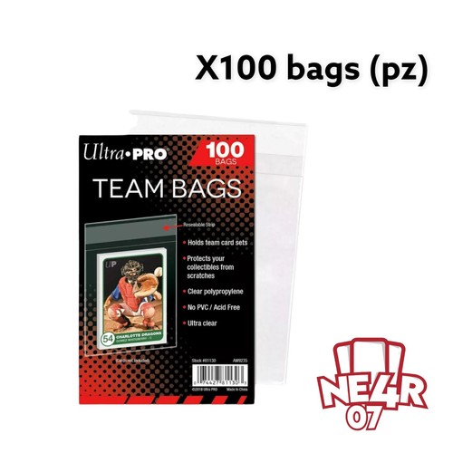 Ultra PRO Team Bags 100 Reseable Strip Seal For Toploader Pokemon ...