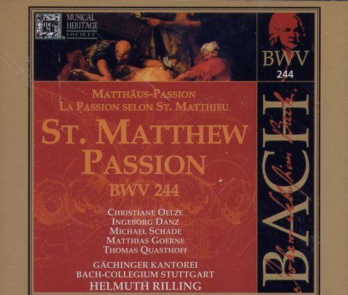 JS Bach St. Matthew Passion BWV 244 Quasthoff Rilling 3 CD Boxed Set ...