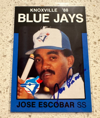 Jose Escobar Autograph Show Card Rare Cleveland Knoxville Blue Jays | eBay
