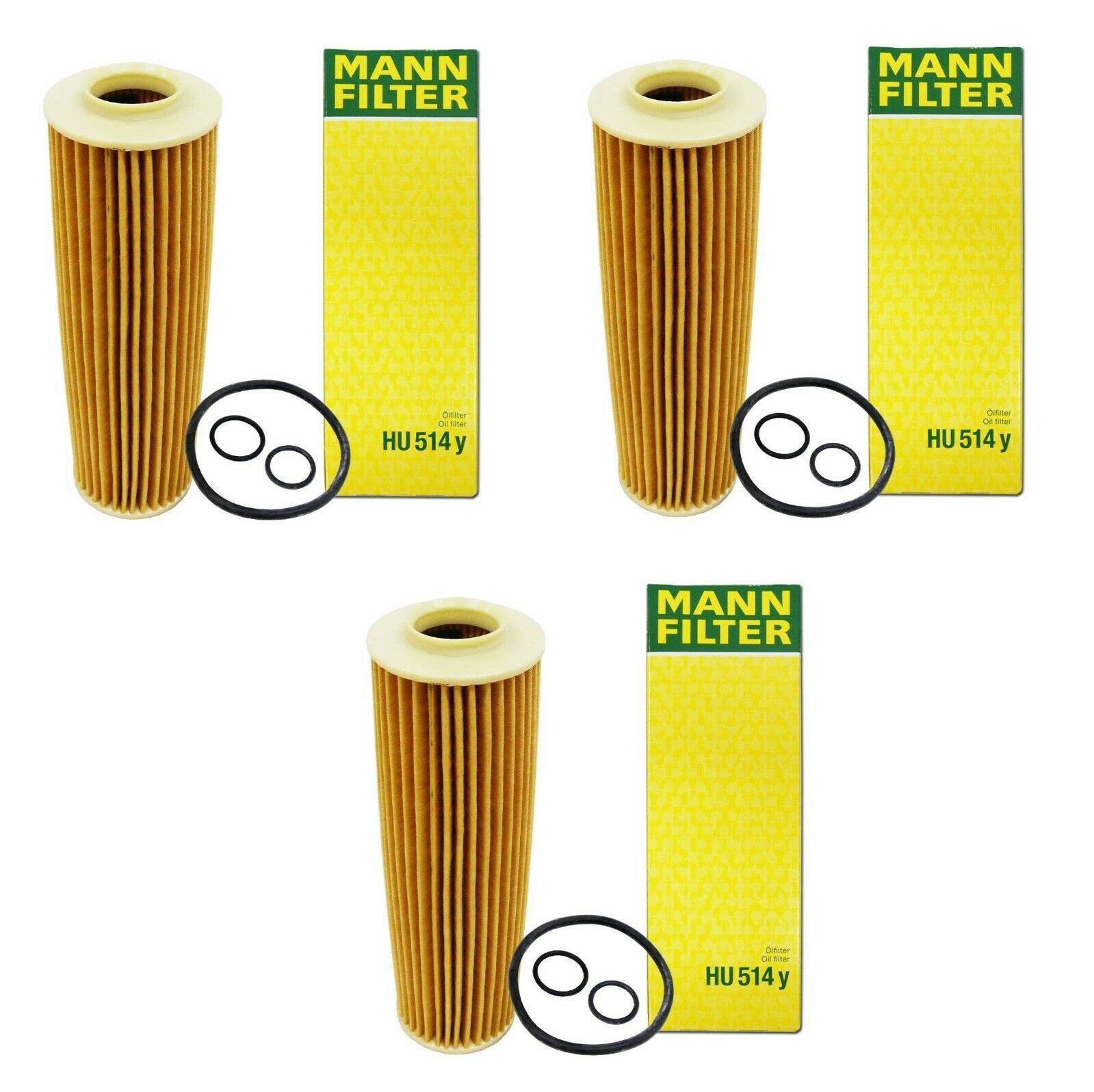 Set of 3 Engine Oil Filters Mann for Mercedes W204 R172 C250 SLK250 12 ...