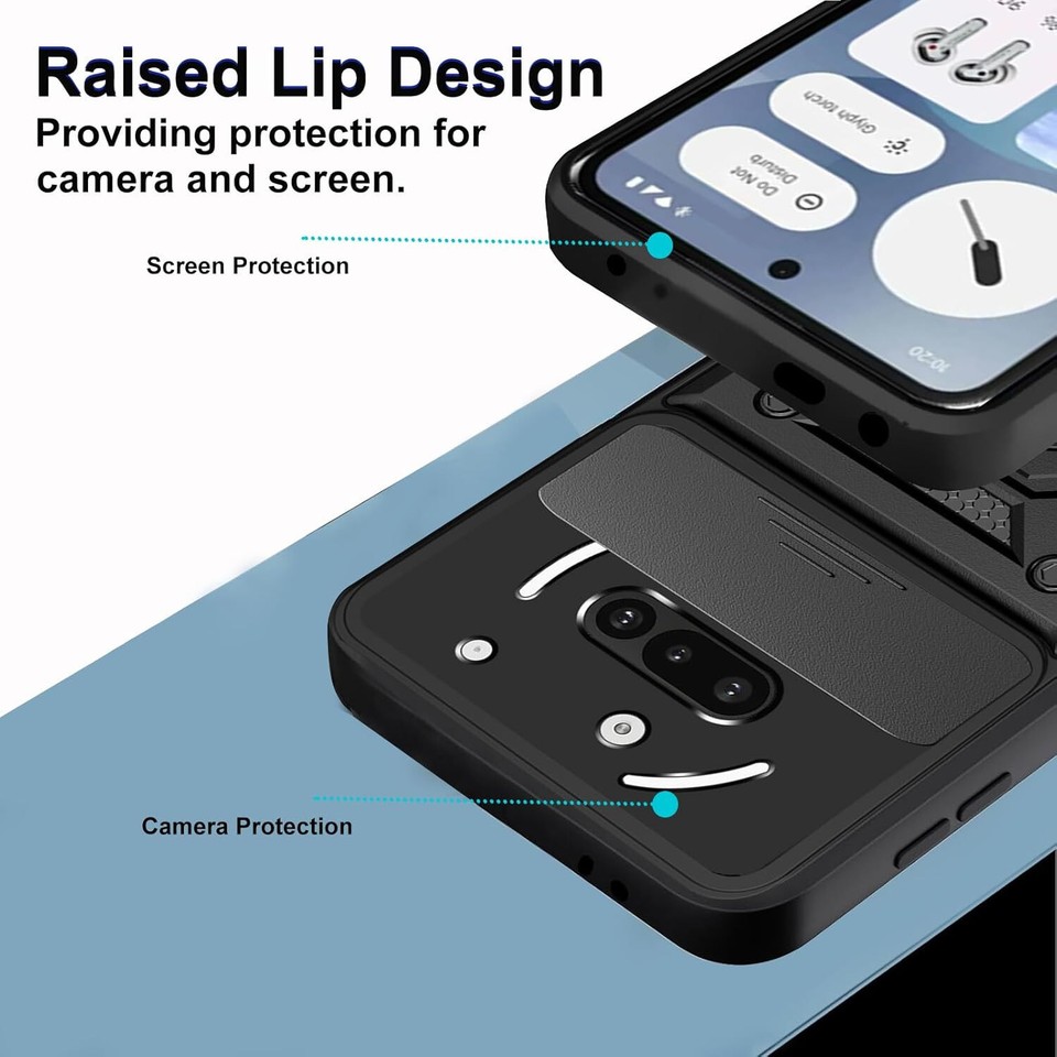 For Nothing Phone 3a / 3A Pro Case,Shockproof Ring Stand Phone Cover ...