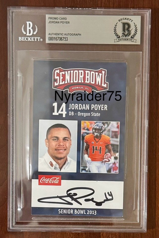 2013 Senior Bowl Jordan Poyer Authentic Autograph BAS | eBay