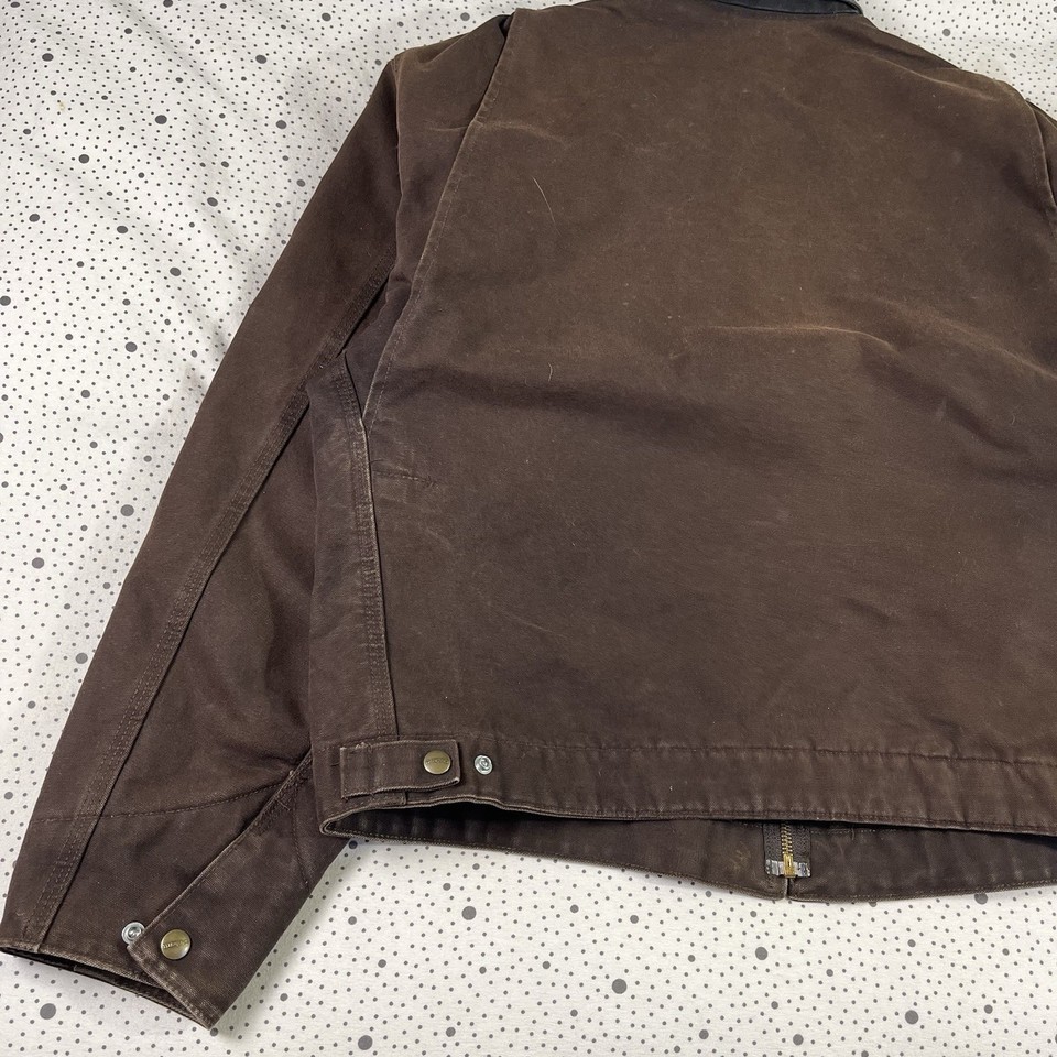 Carhartt Detroit Jacket Men's L Brown Blanket Lined Coat Nature Tones J97 CHT | eBay