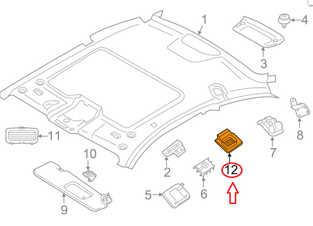 BMW 1 F20 Interior Microphone Cover 51447230894 OEM for sale online | eBay