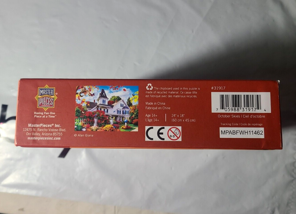 Master Pieces Memory Lane October Skies Complete 300 Pc Puzzle EZ Grip ...