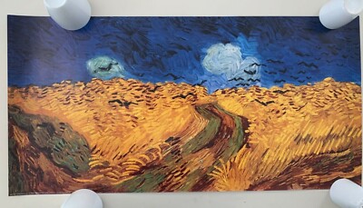 VAN GOGH,'CORN FIELD WITH CROWS ' RARE AUTHENTIC 1990’s ART PRINT | eBay
