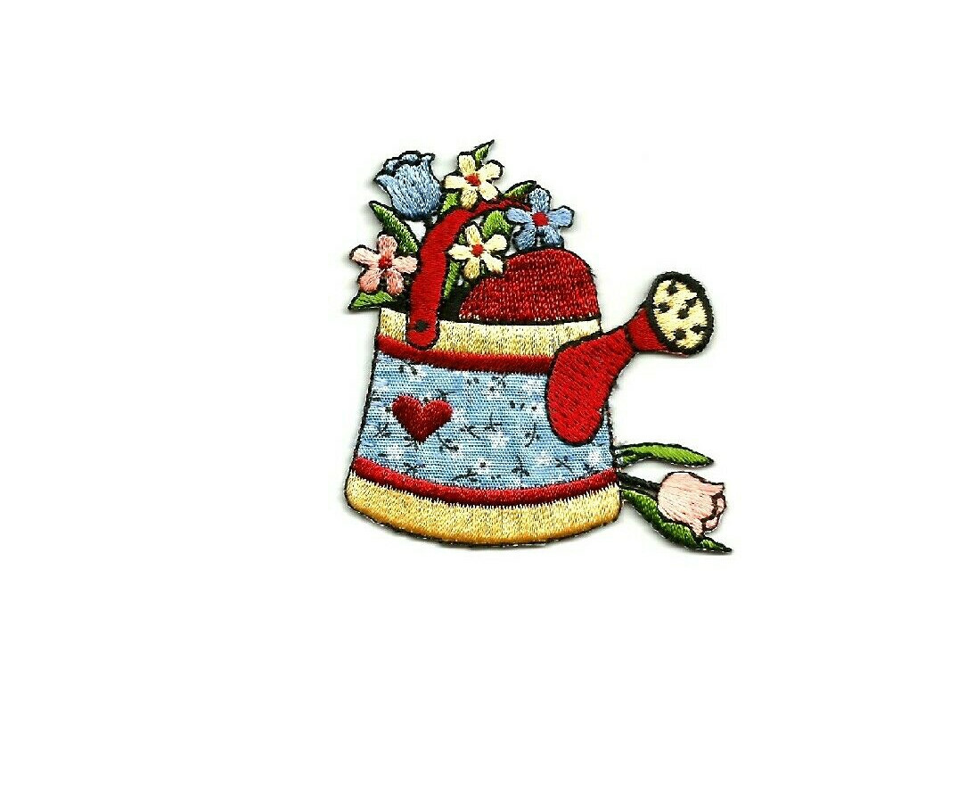 Gardening - Garden - Watering Can - Spring - Embroidered Iron On ...