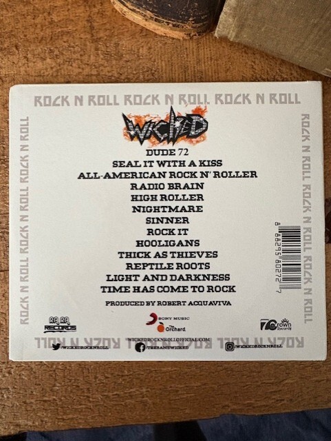 Wicked - Rock N' Roll (cd 2018) Hard Rock RARE Sleaze INDIE AUTOGRAPHED ...