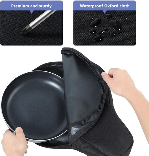 Hemoton 2 pcs Cast Iron Skillet Bag Heavy Duty Chef 43x30cm, Black | eBay